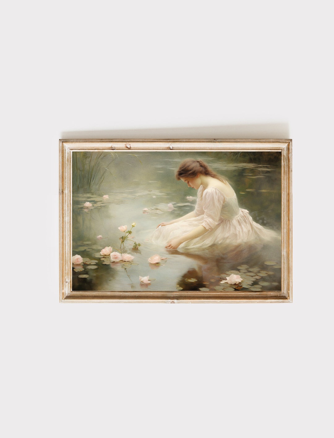 Cottagecore, Coquette Lady of the Lake Inspired Art. Ophelia, Fairycore ...