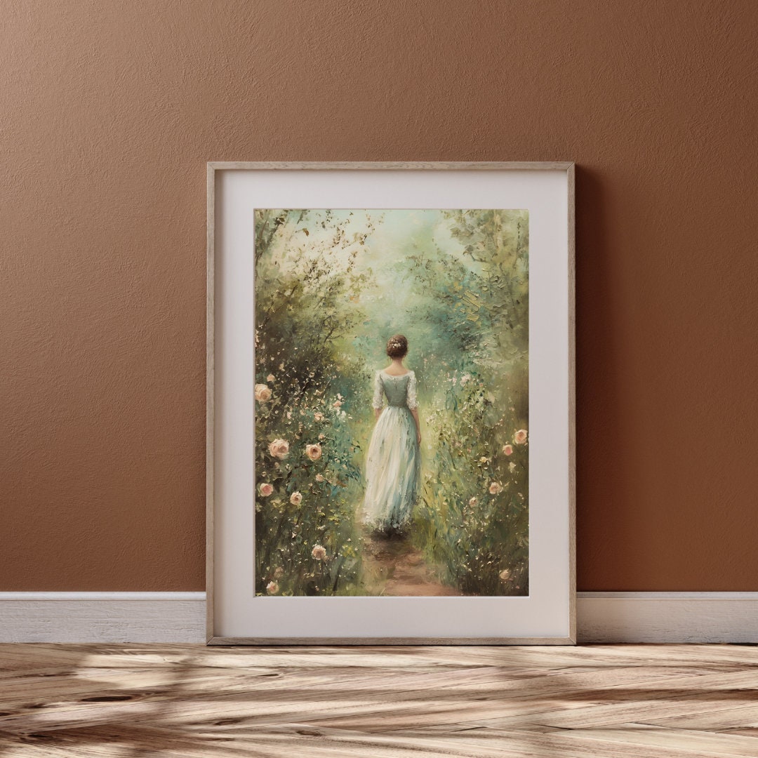 Pride and Prejudice Elizabeth Bennet Art Print, Cottagecore Wall Decor ...