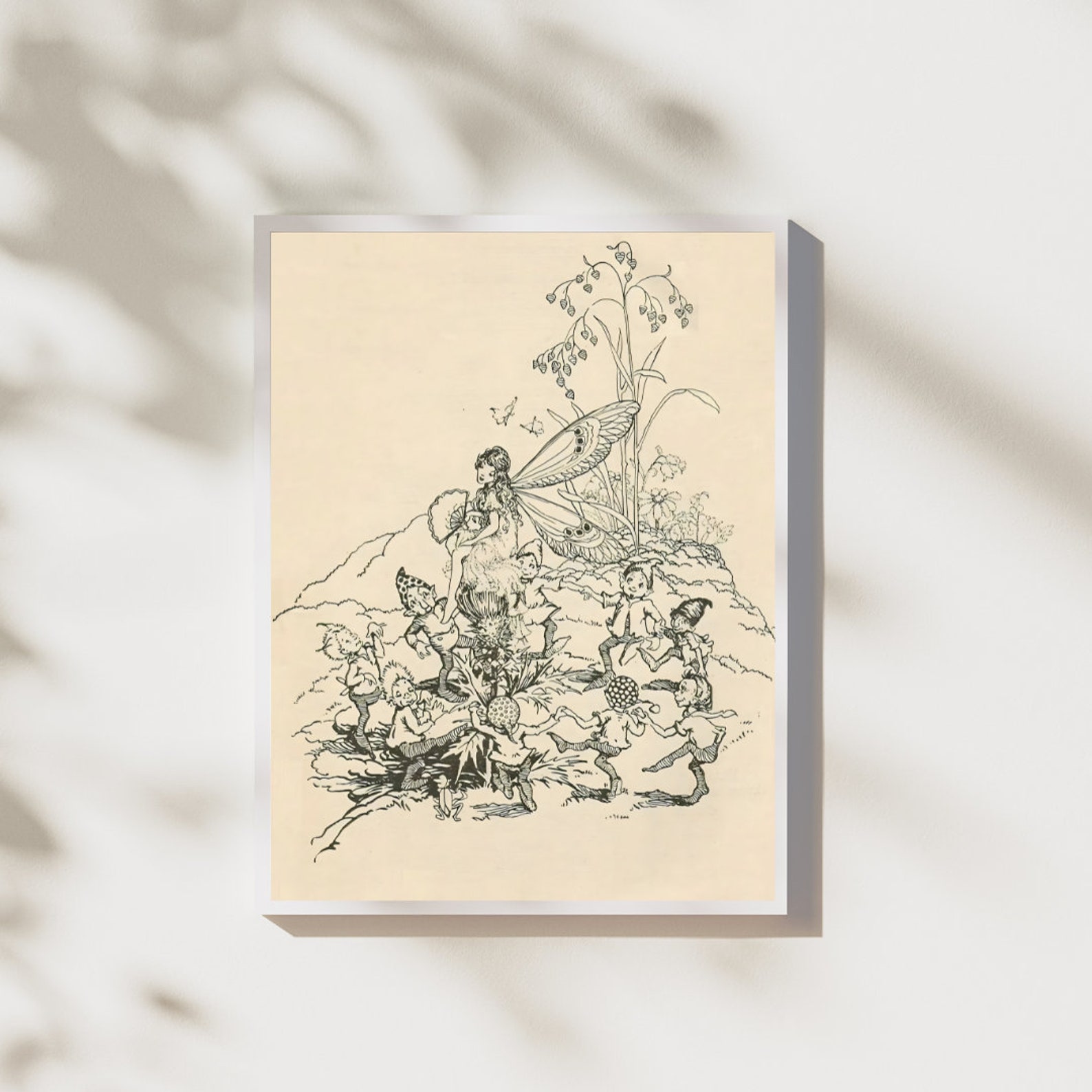 Fairytale Book Page Illustration Art Print, Coquette Room Decor ...