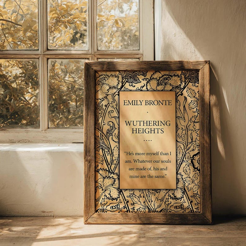 Wuthering Heights Classic Book Cover, Book Lover Gift, Reading Nook ...