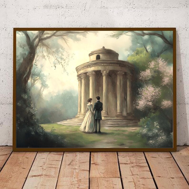 Pride and Prejudice Temple Proposal Art Print, Cottagecore Wall Decor ...