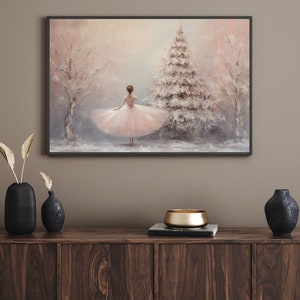 Nutcracker Ballet Christmas Art Print, Ballerina Gift, Holiday Wall ...