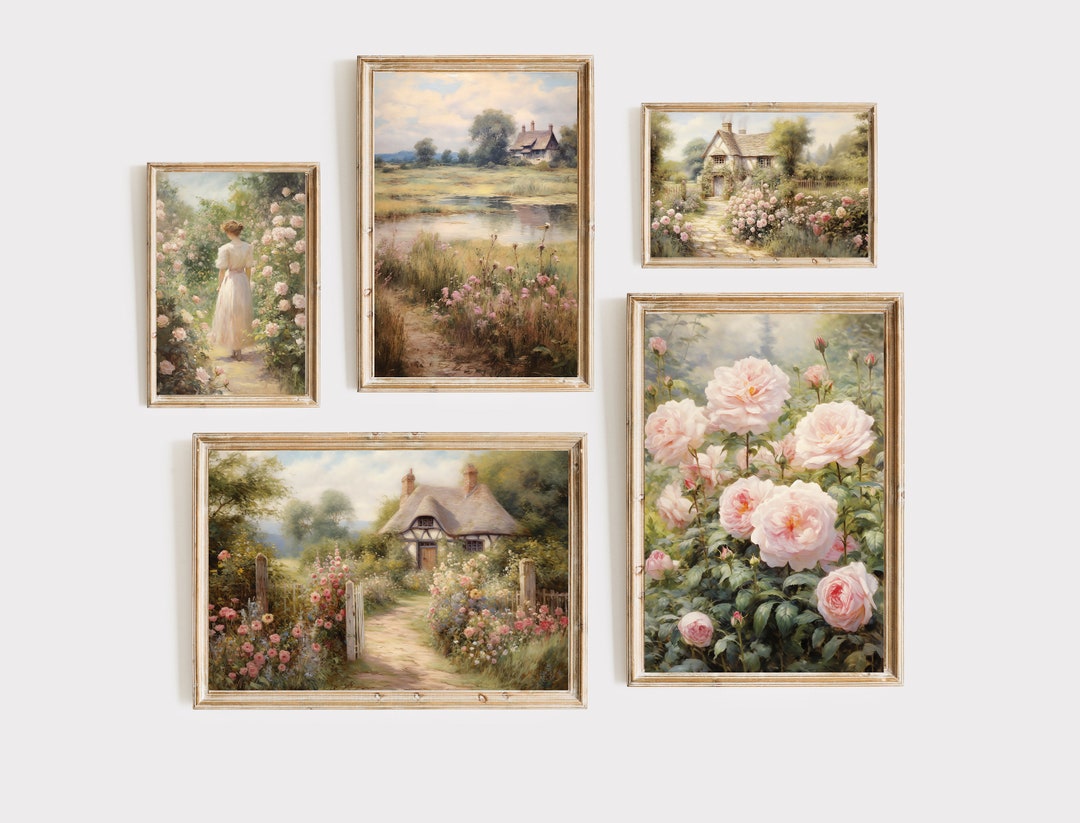 Cottagecore Flower Meadow Prints, Coquette Collage, Botanical Art ...