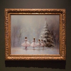 Nutcracker Ballet Christmas Art Print, Ballerina Gift, Holiday Wall ...