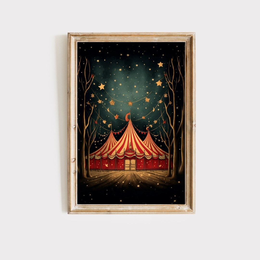 Digital Circus Art Print, Clowncore, Kidcore, Kids Nursery Decor Art ...
