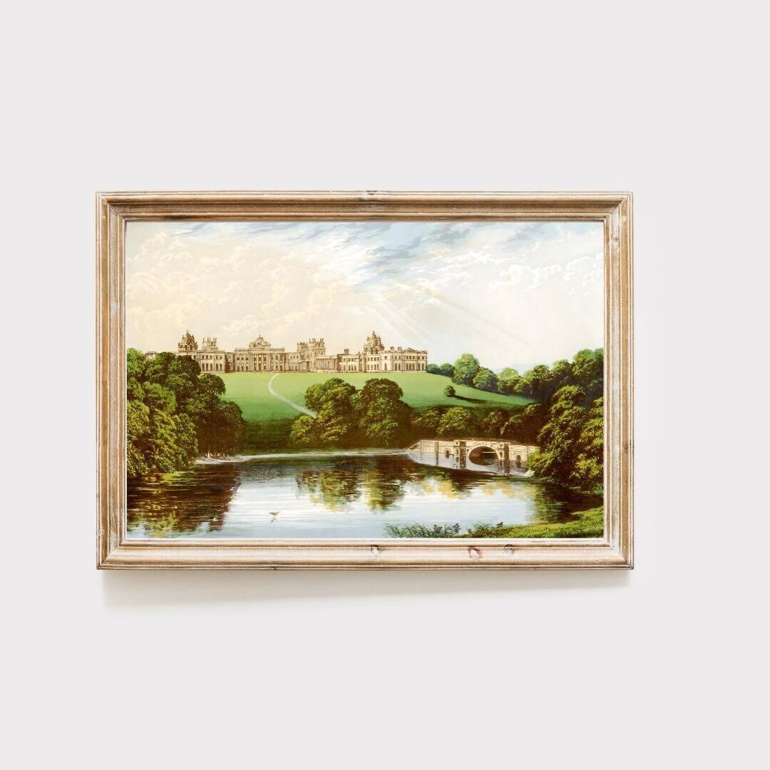 Pride and Prejudice Pemberley Manor Art Print, Cottagecore Wall Decor ...