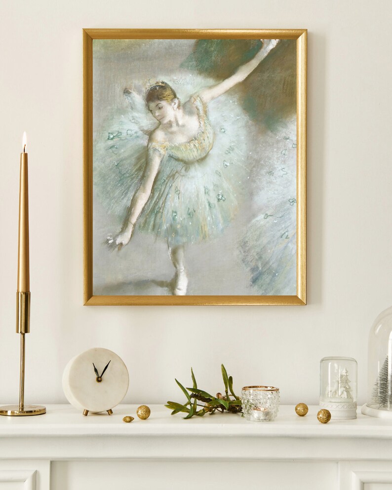 Vintage Ballet Dancer Painting Coquette Room Decor Vintage - Etsy