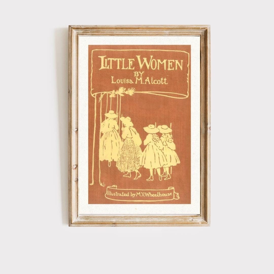 Little Women Vintage Book Cover Art Print, Little Women Poster, Pride ...