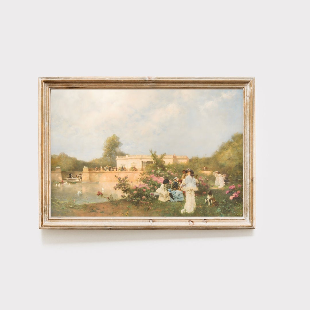 Regency Oil Painting Wall Art, Coquette Room Decor, Cottagecore Art ...