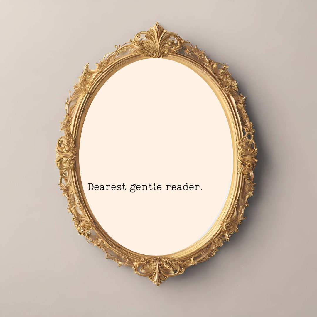 Book Nook Quote Art Print, Dearest Gentle Reader Print, Booknook ...