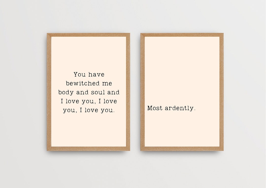 Pride and Prejudice Quote Posters, Jane Austen Gift, Elizabeth Bennet ...