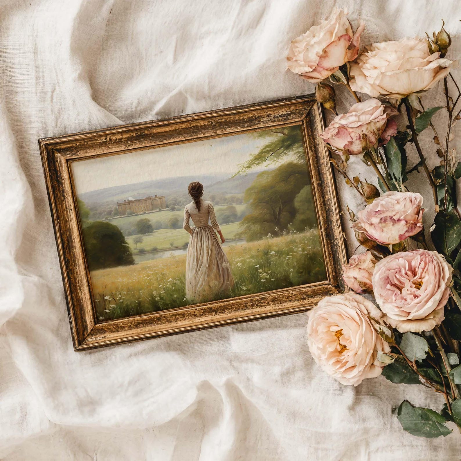 Pride and Prejudice Art Print, Cottagecore Wall Decor, Elizabeth Bennet ...