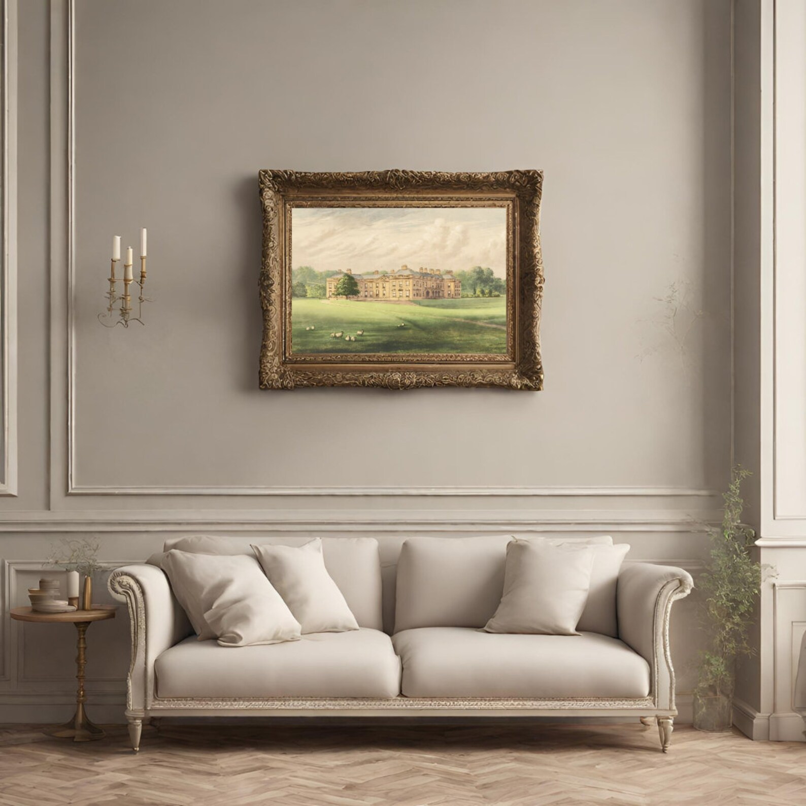 Pride and Prejudice Pemberley Manor Art Print, Cottagecore Wall Decor ...