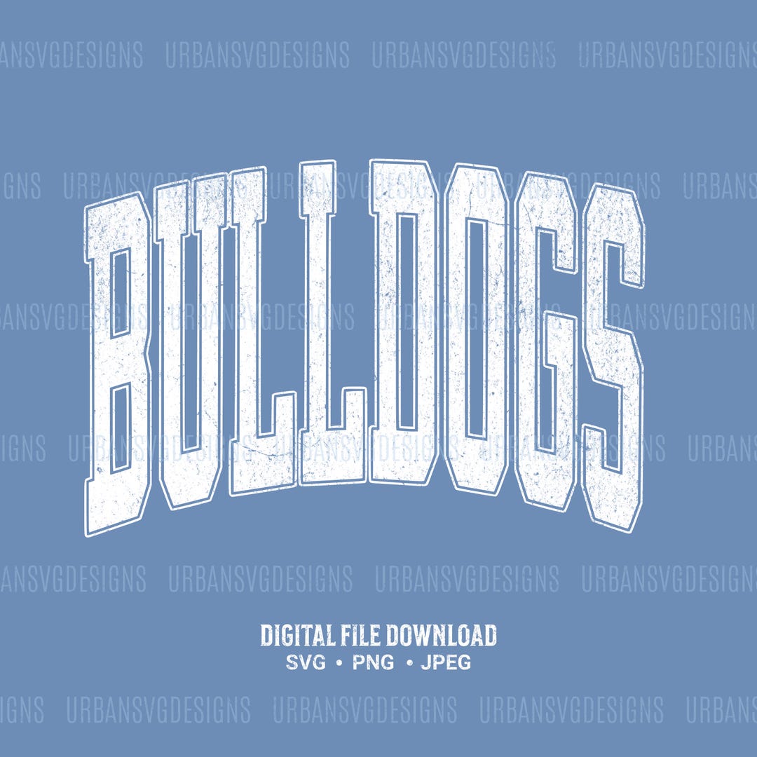 Bulldogs SVG PNG Bulldogs Varsity Lettering Mascot PNG School Team ...
