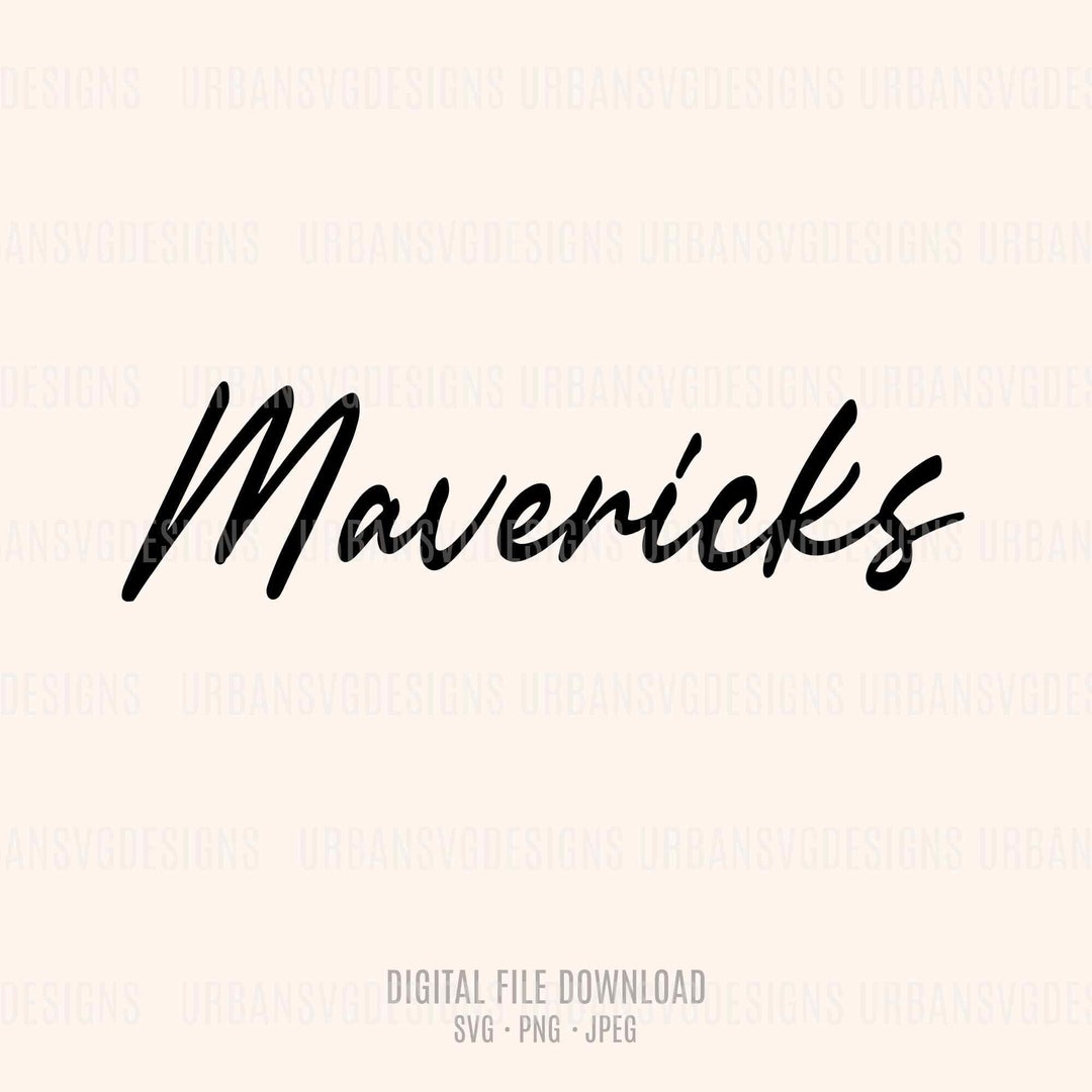 Mavericks SVG PNG Mavericks Mascot Lettering Mascot PNG School Team ...