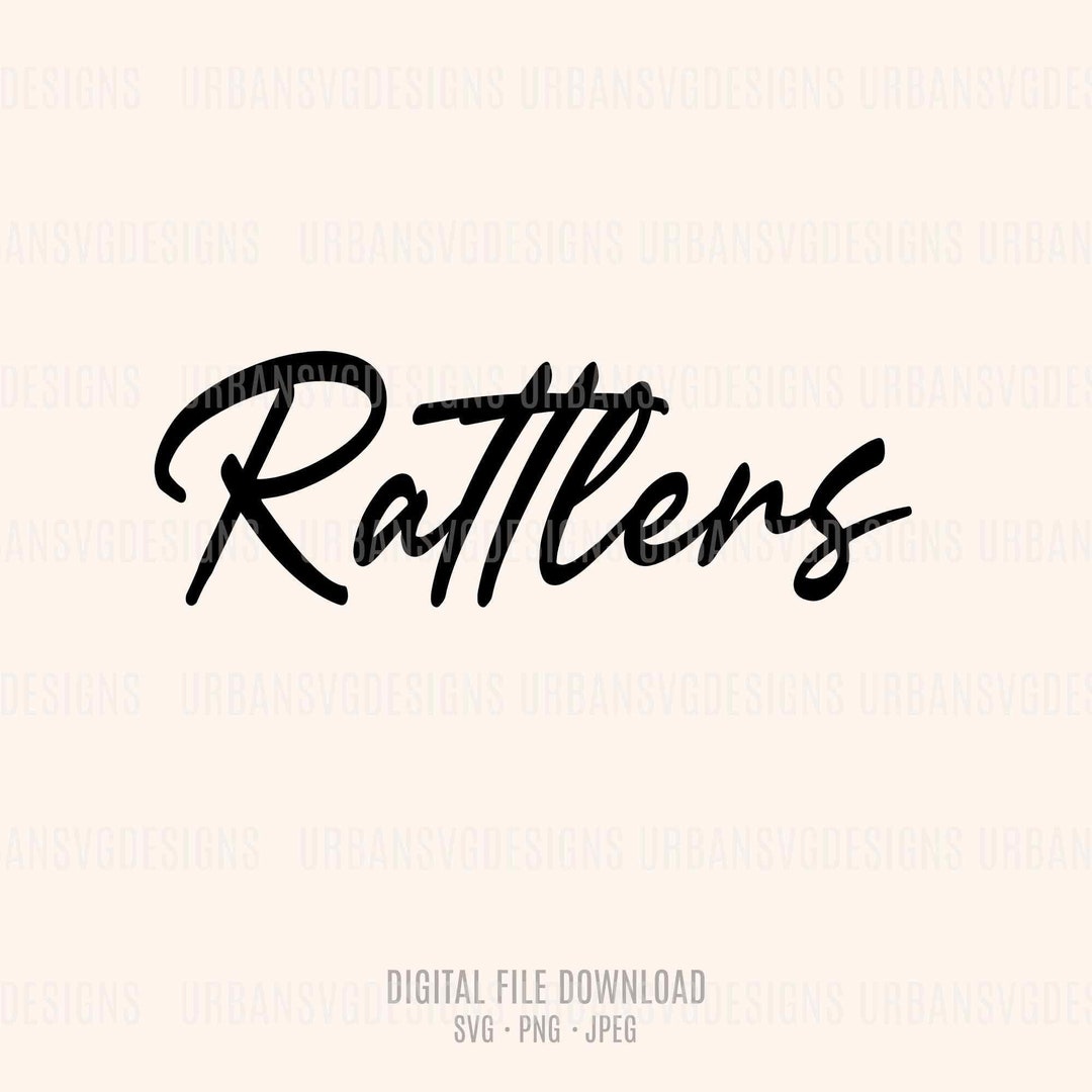 Rattlers SVG PNG Rattlers Mascot Lettering Mascot PNG School Team ...