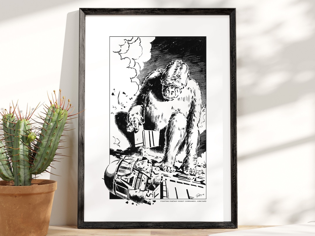 Fighting Fantasy Robot Commando | Junkyard Overhead Illustration ...