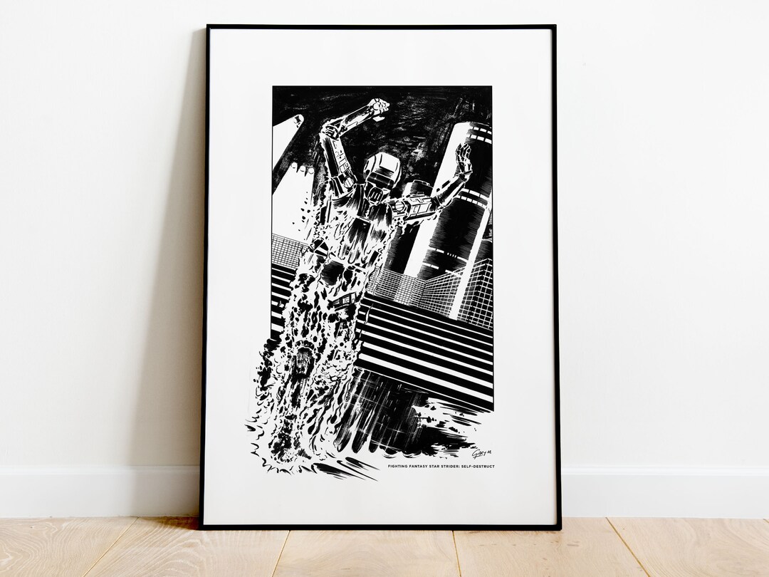 Fighting Fantasy Star Strider | Self-destruct Illustration | Giclée ...