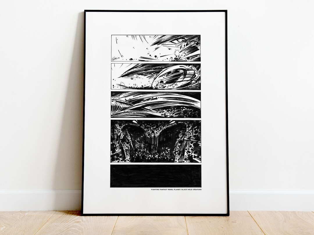 Fighting Fantasy Rebel Planet | Black Hole Creature Illustration ...