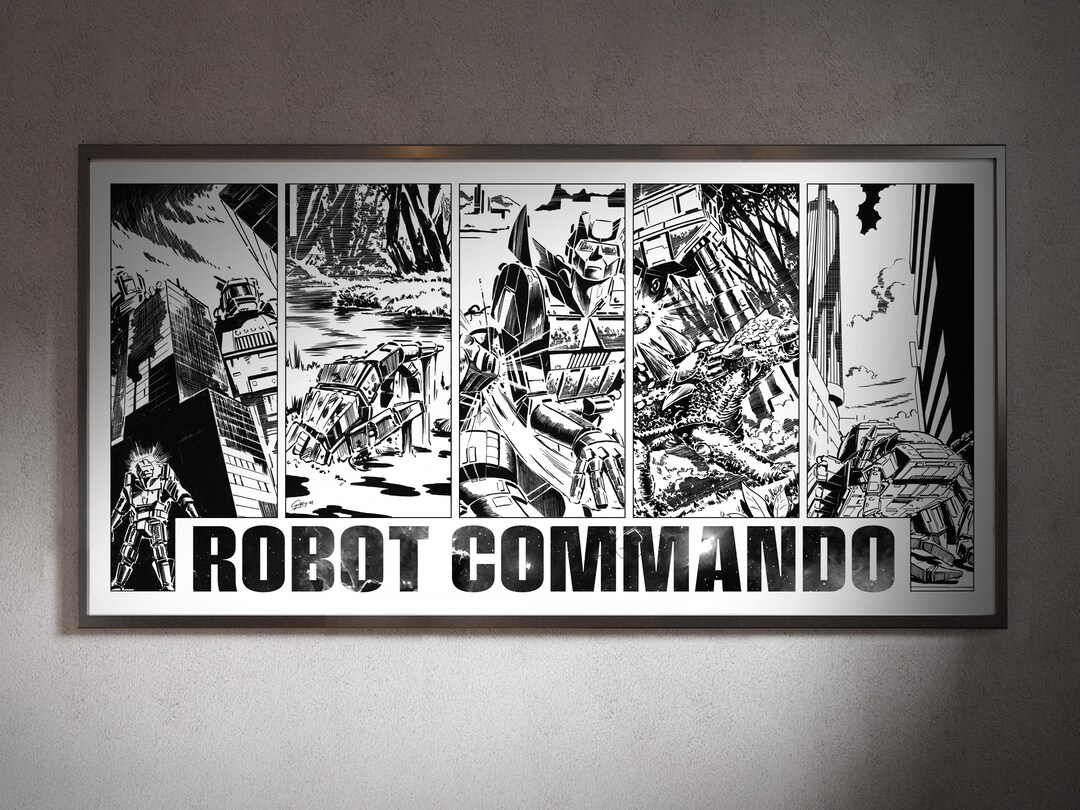 Fighting Fantasy Robot Commando Poster | Robots Battle Illustration ...
