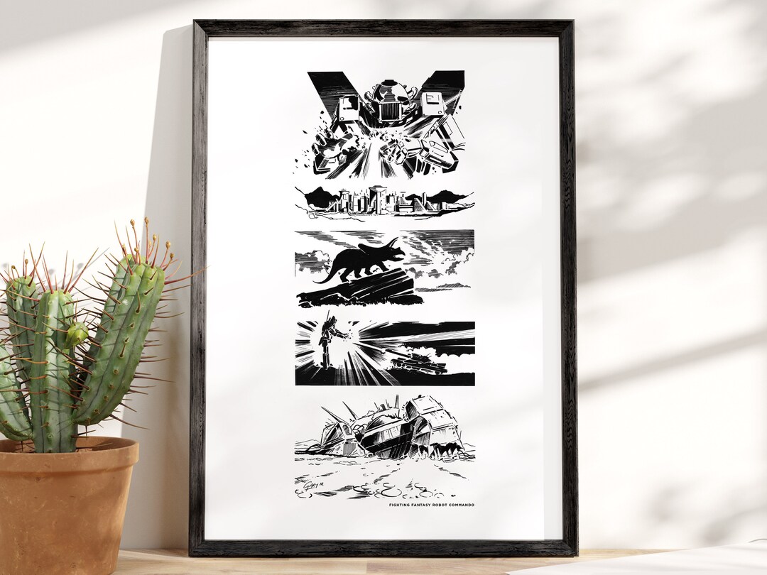 Fighting Fantasy Robot Commando | Pge Filler Illustration | Giclée ...