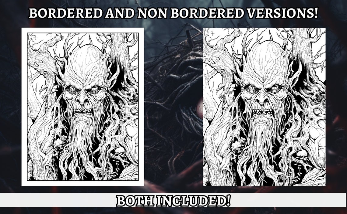 45 Horrifying Forest Creatures Coloring Book Adult Coloring Pages ...