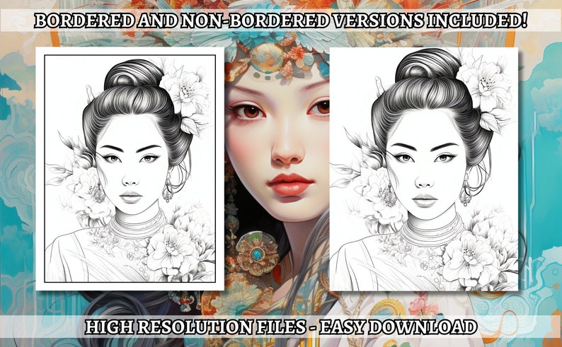 20 Beautiful Eastern Princesses Coloring Book - Coloring Pages ...