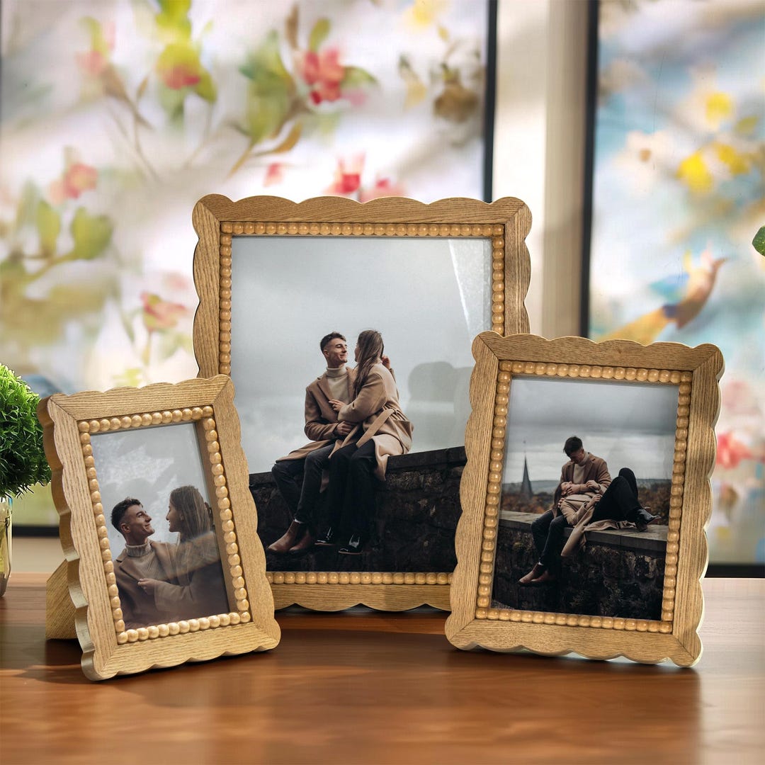 Clear Photo Display, Wooden Bobbin Frame, Rustic Home Decor ...