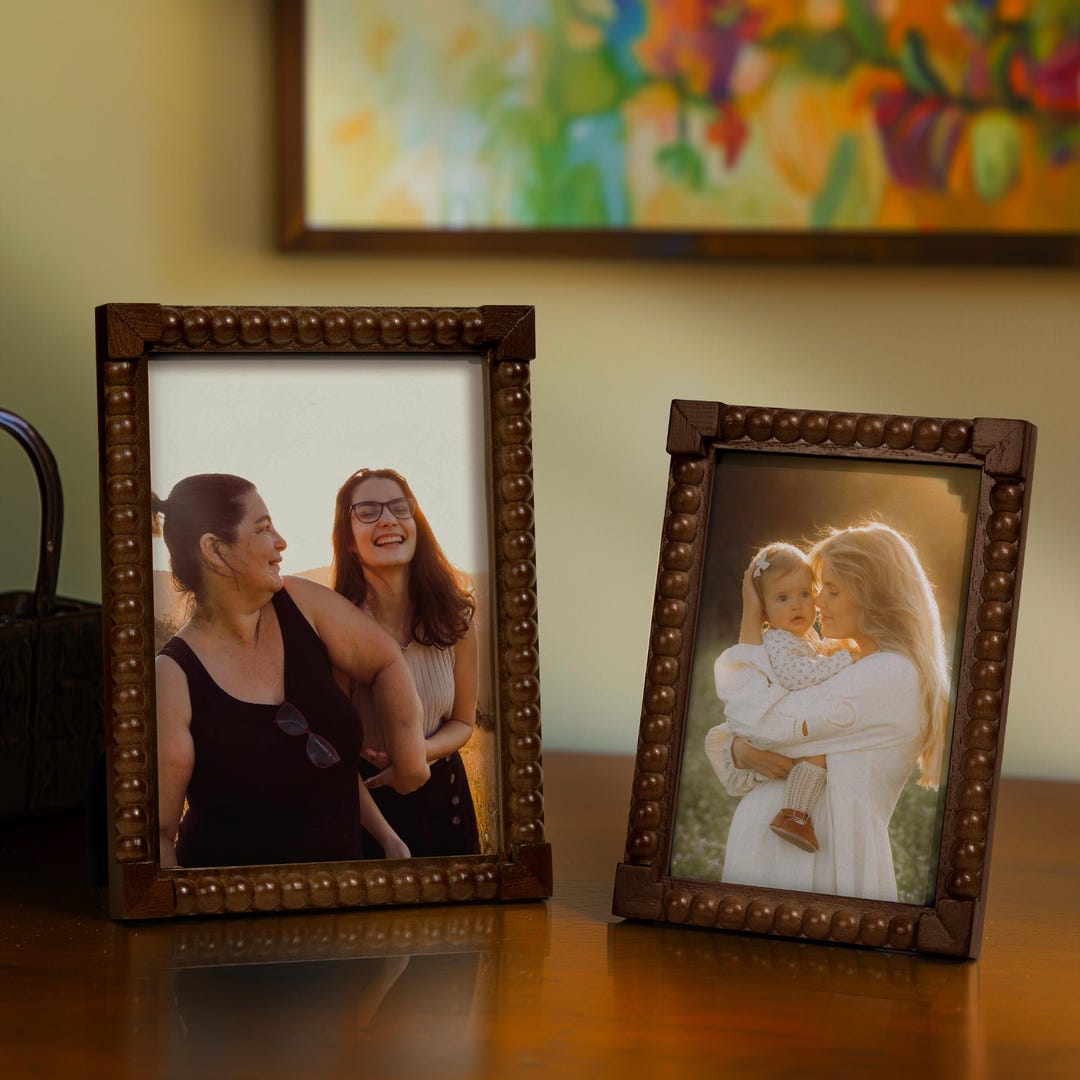 5x7in Walnut Photo Frame，natural Wood Picture Frame，photo Decorative ...