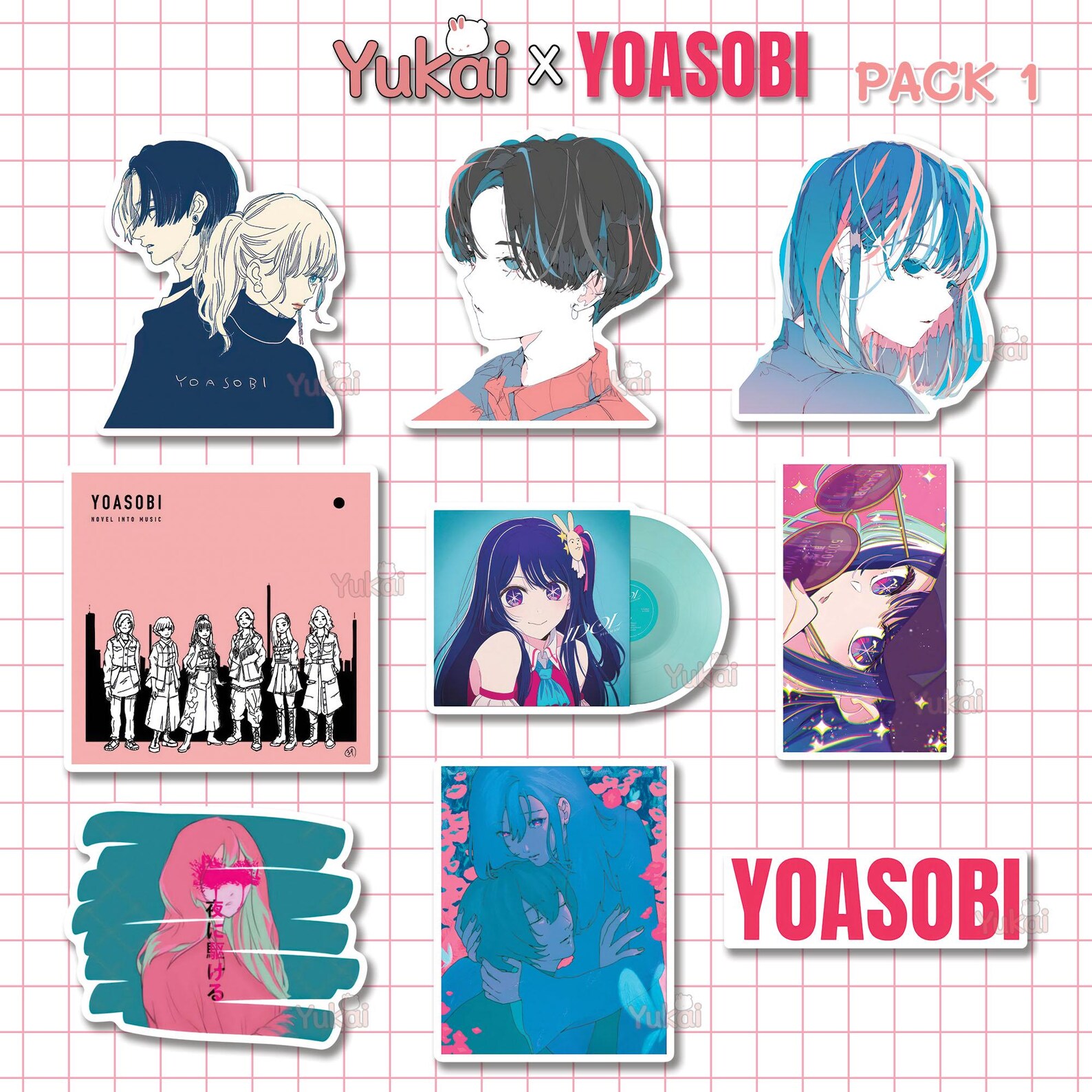 Yoasobi Digital Sticker Pack – Cute & Aesthetic Stickers | Instant ...