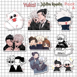 Satoru Gojo Jujutsu Kaisen Sticker Pack – 18 Printable Digital Stickers ...