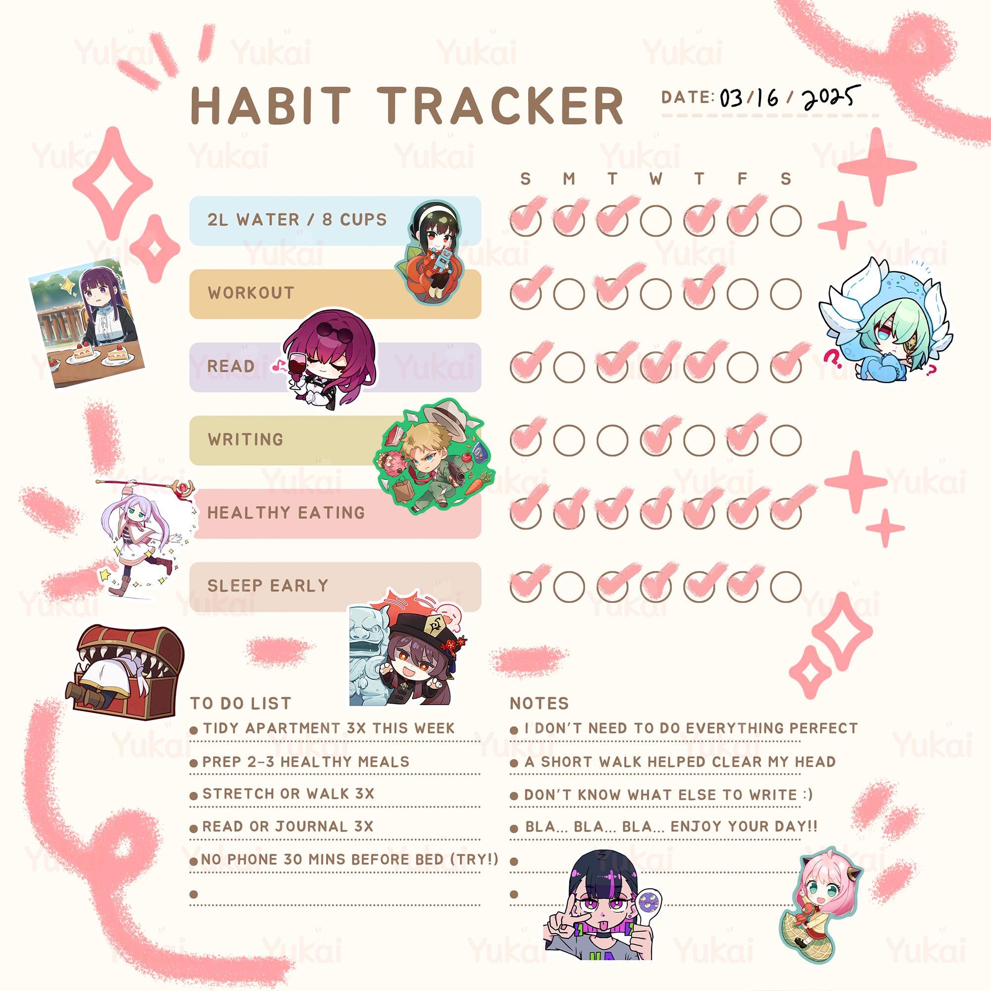 Yoasobi Anime Sticker Pack – Cute J-pop Fan Art (digital Download) - Etsy