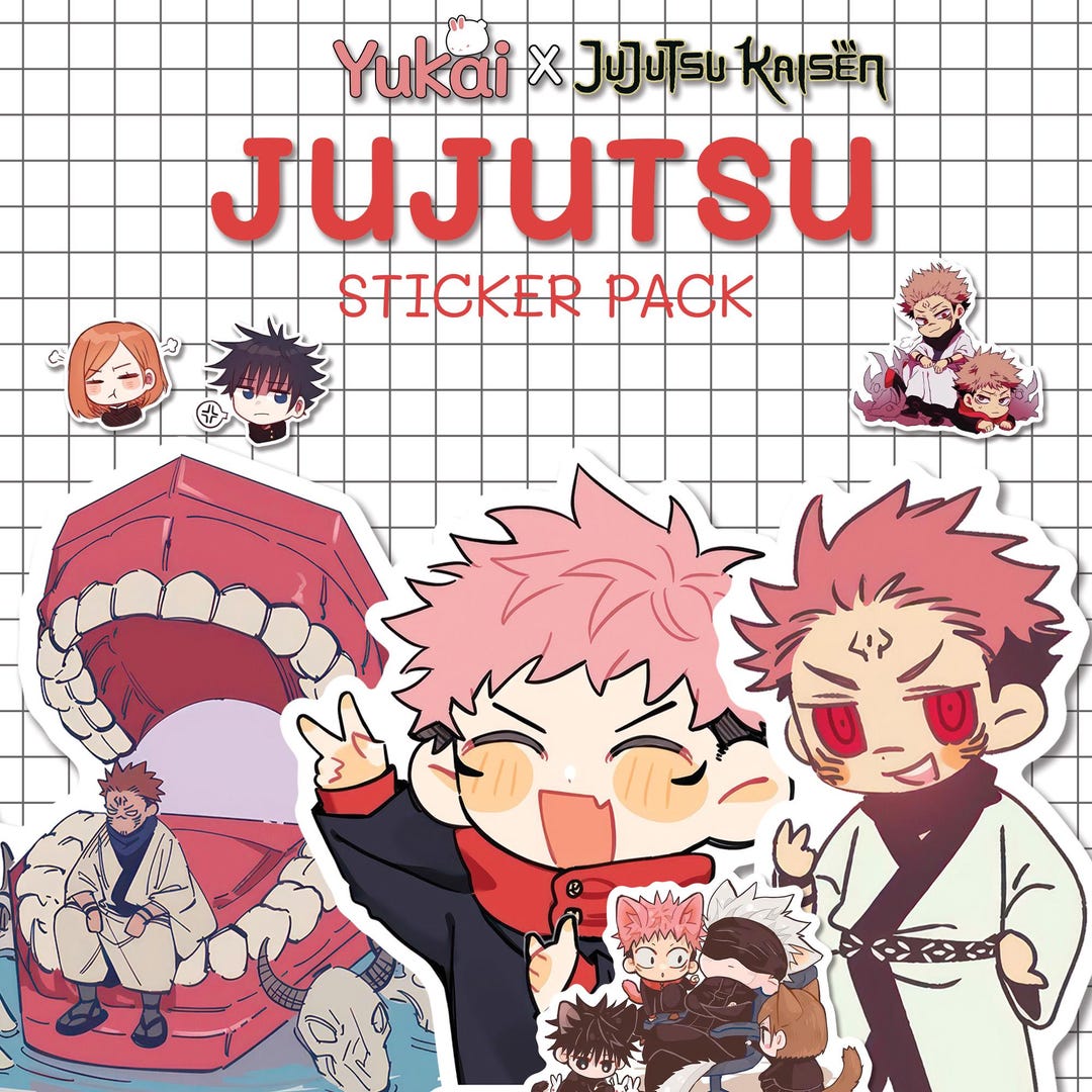 Yuji Itadori Jujutsu Kaisen Sticker Pack – 9 Printable Digital Stickers ...