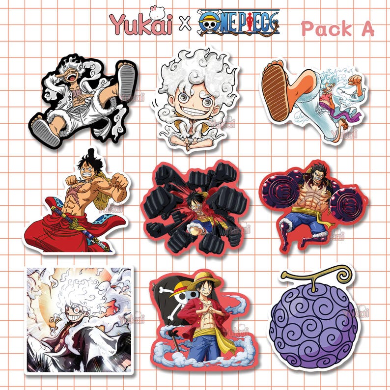 One Piece Anime Stickers | Luffy & Crew Logos (digital Download) - Etsy