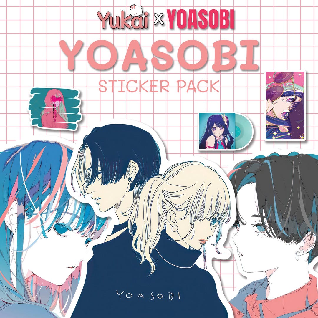Yoasobi Anime Sticker Pack – Cute J-pop Fan Art (digital Download) - Etsy