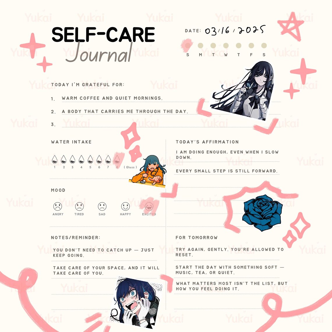 Yoasobi Digital Sticker Pack – Cute & Aesthetic Stickers | Instant ...