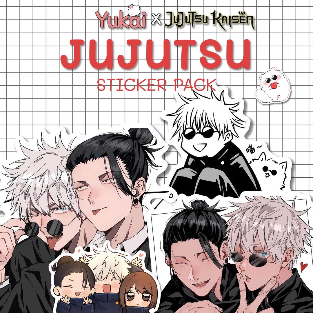 Satoru Gojo Jujutsu Kaisen Sticker Pack – 18 Printable Digital Stickers ...
