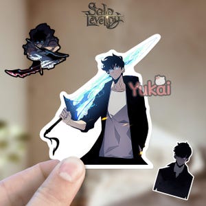 Solo Leveling Sticker Pack | 20 Anime Stickers, Sung Jin-woo (digital ...