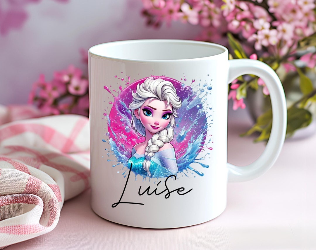Mug Elsa La Reine Des Neige Personnalisé, Tasse Reine Des Neige With ...