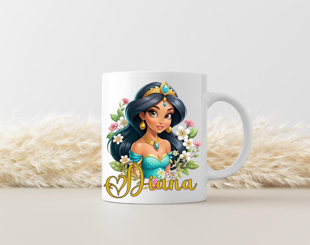 Personalized Jasmin Aladin Mug, Personalized Jasmin Mug With Pre-name ...
