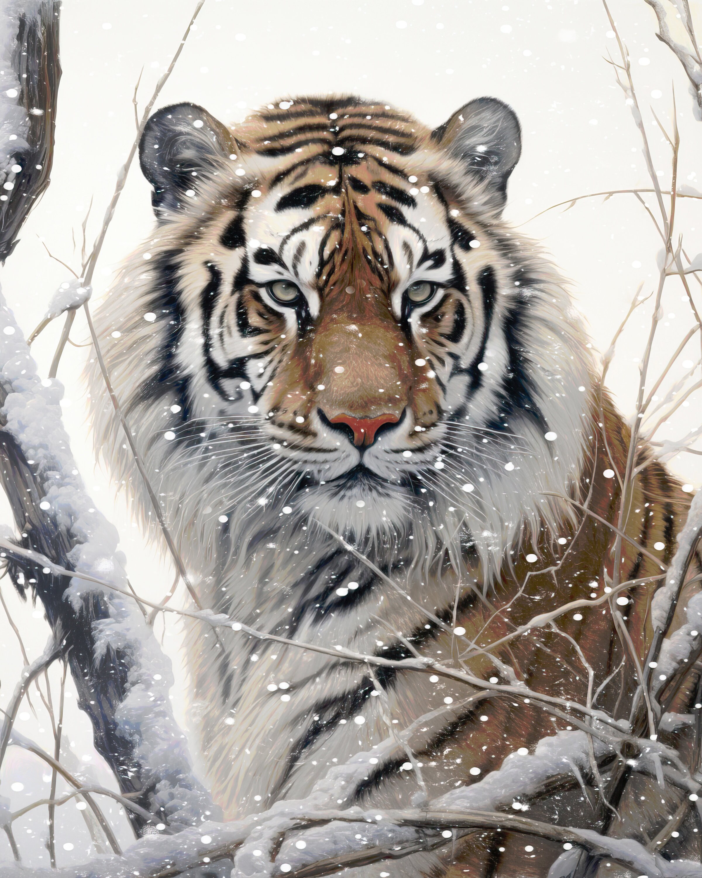 Siberian Tiger Digital Art - Etsy