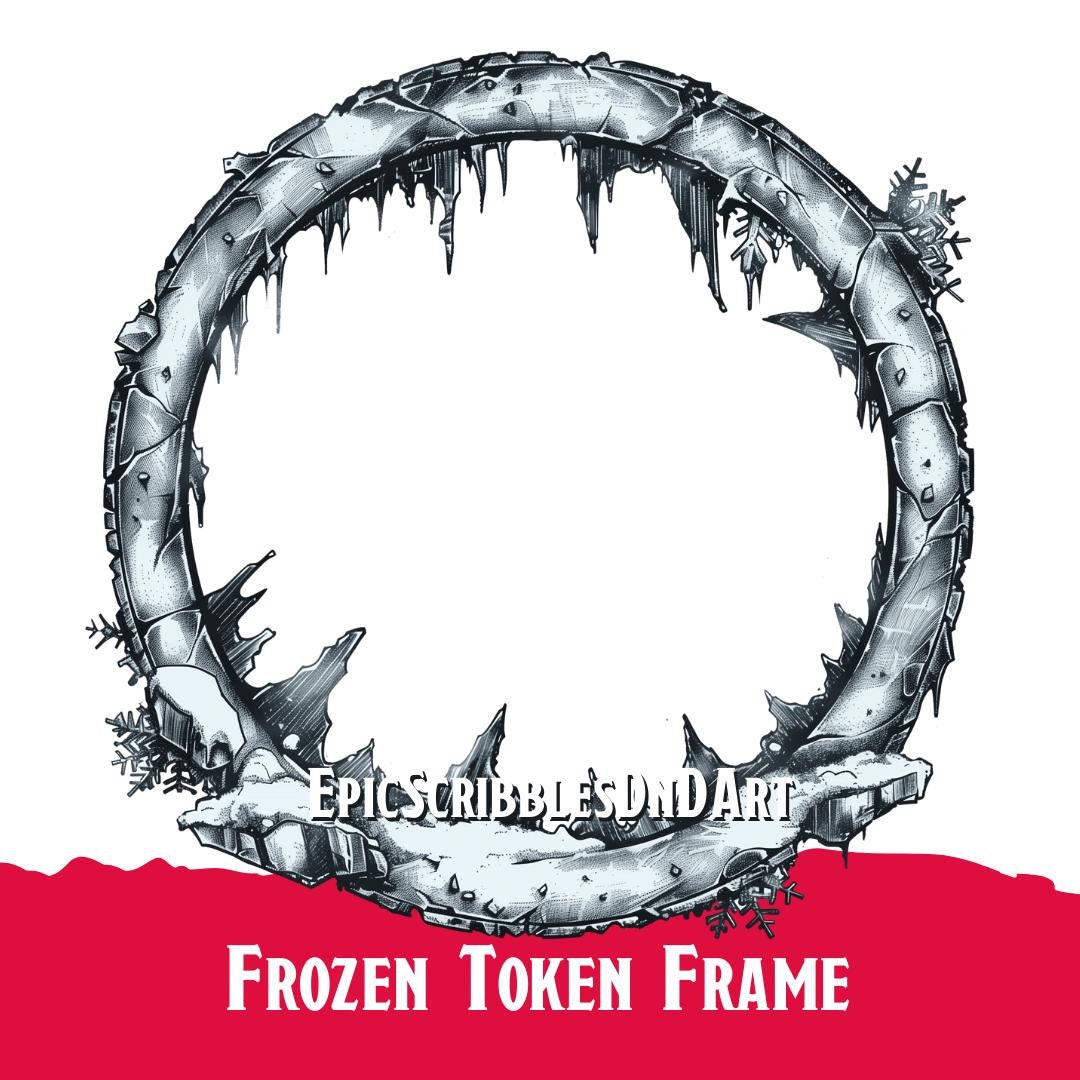 Frozen Icy Token Frame - Digital D&D Border for Dungeons and Dragons ...