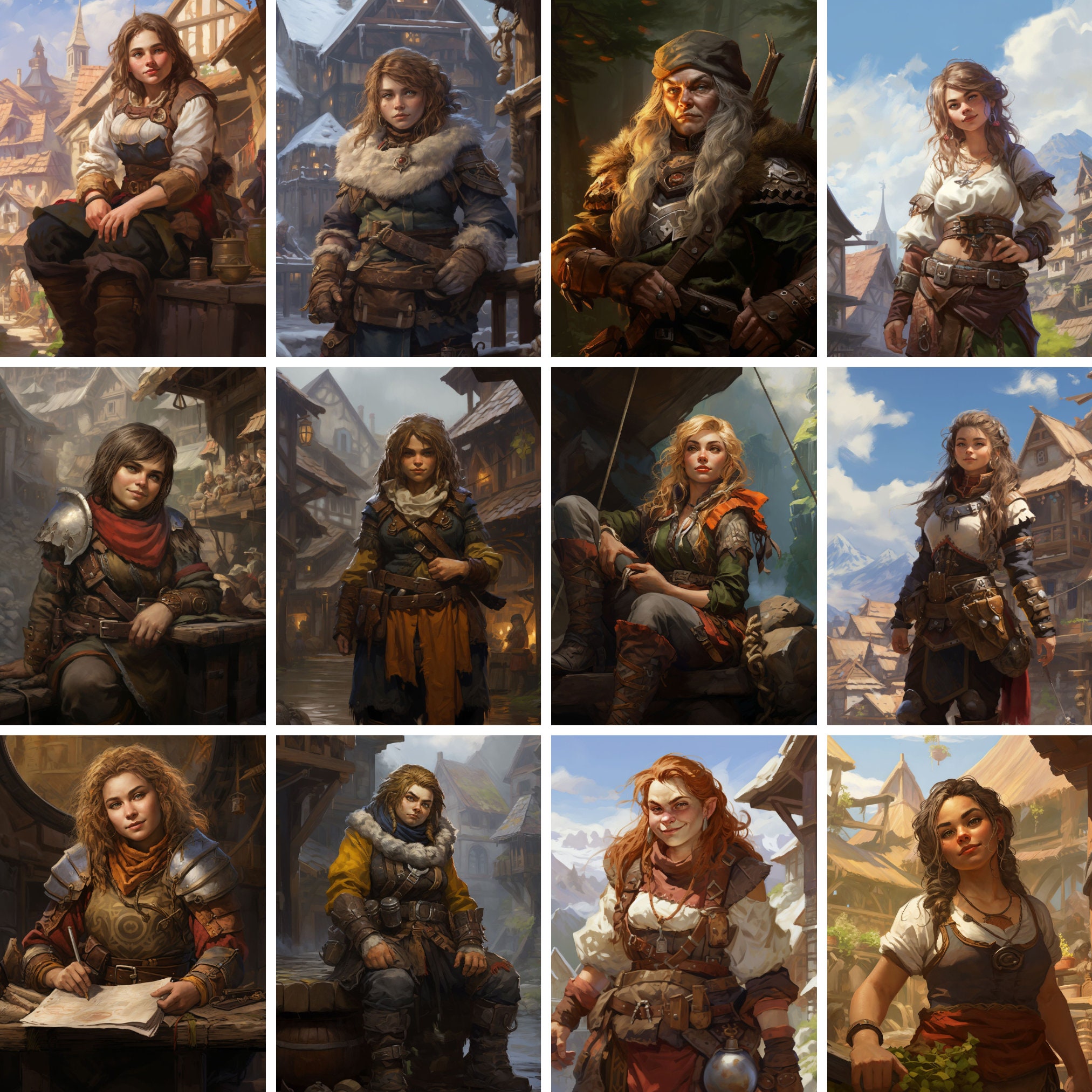 Dnd Dwarf Portraits Mega Pack: 256 High-quality NPC Illustrations for ...