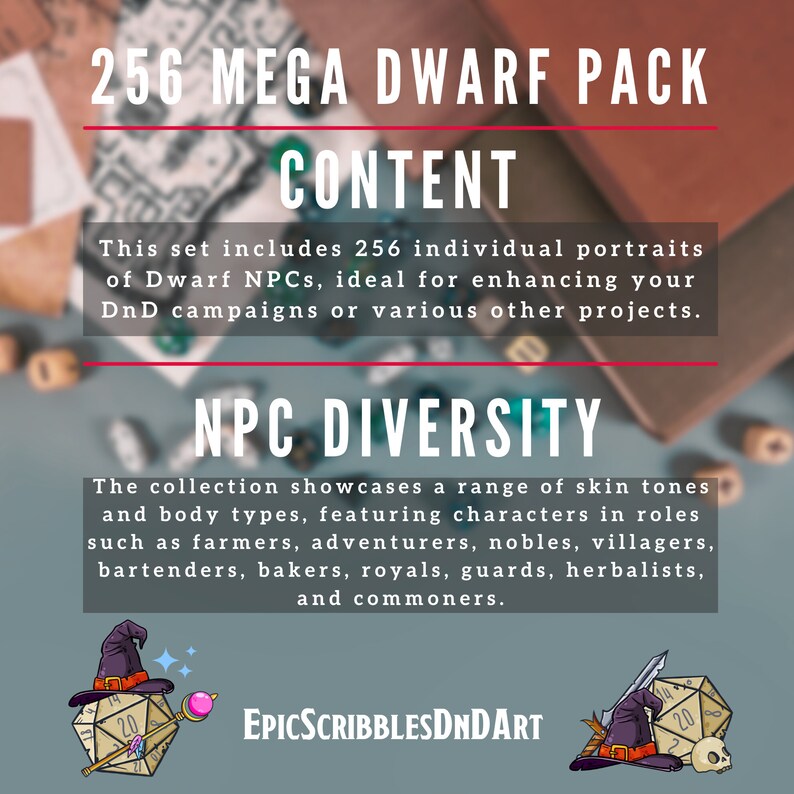 Dnd Dwarf Portraits Mega Pack: 256 High-quality NPC Illustrations for ...