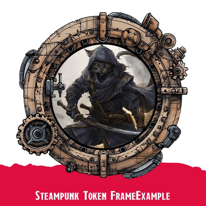 Steampunk Token Frame - Digital D&D Border for Dungeons and Dragons ...