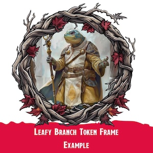 Leafy Branch Token Frame - Digital D&D Border for Dungeons and Dragons ...