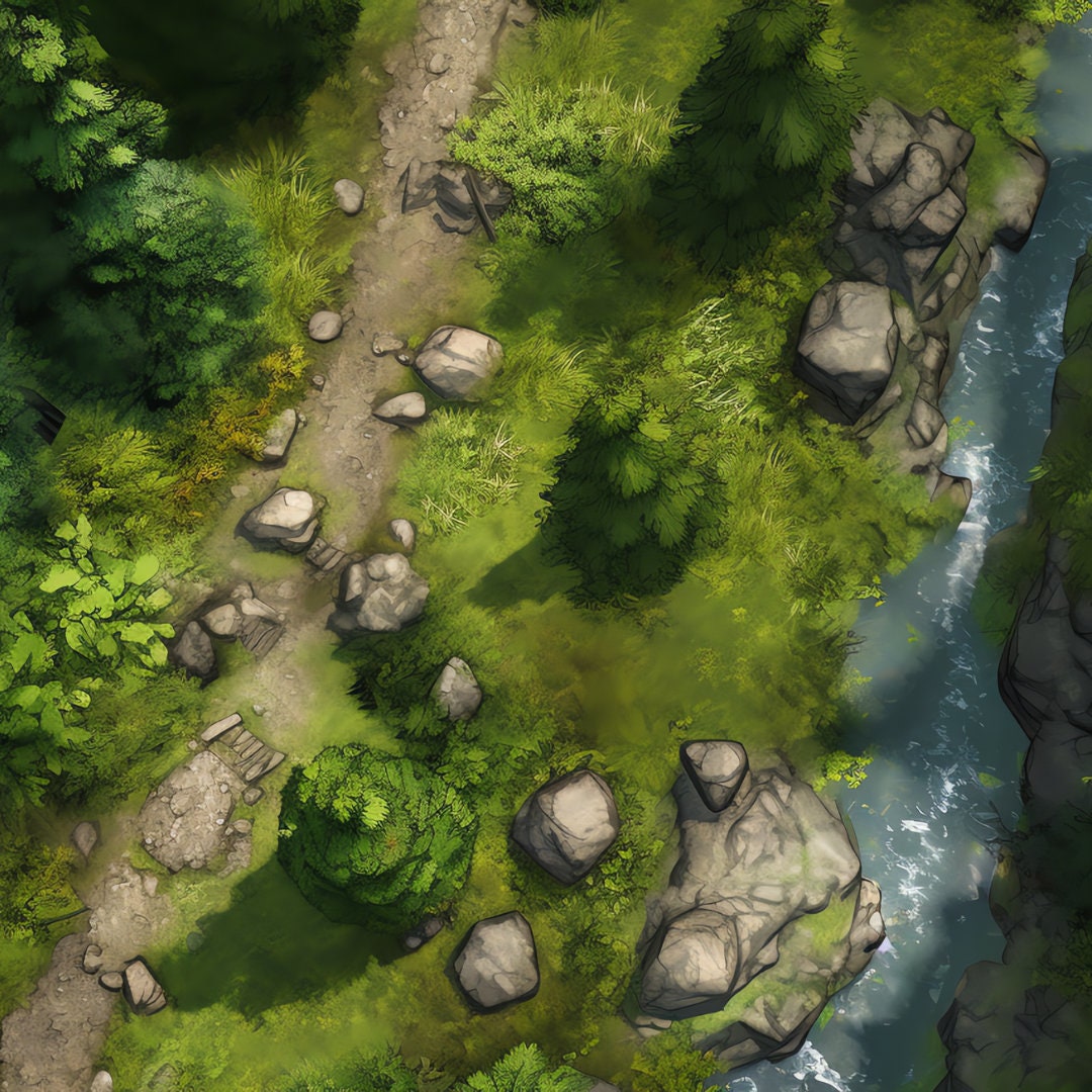 Forest Path Battlemaps Pack: 5 Digital Forest Maps for D&D Adventures ...