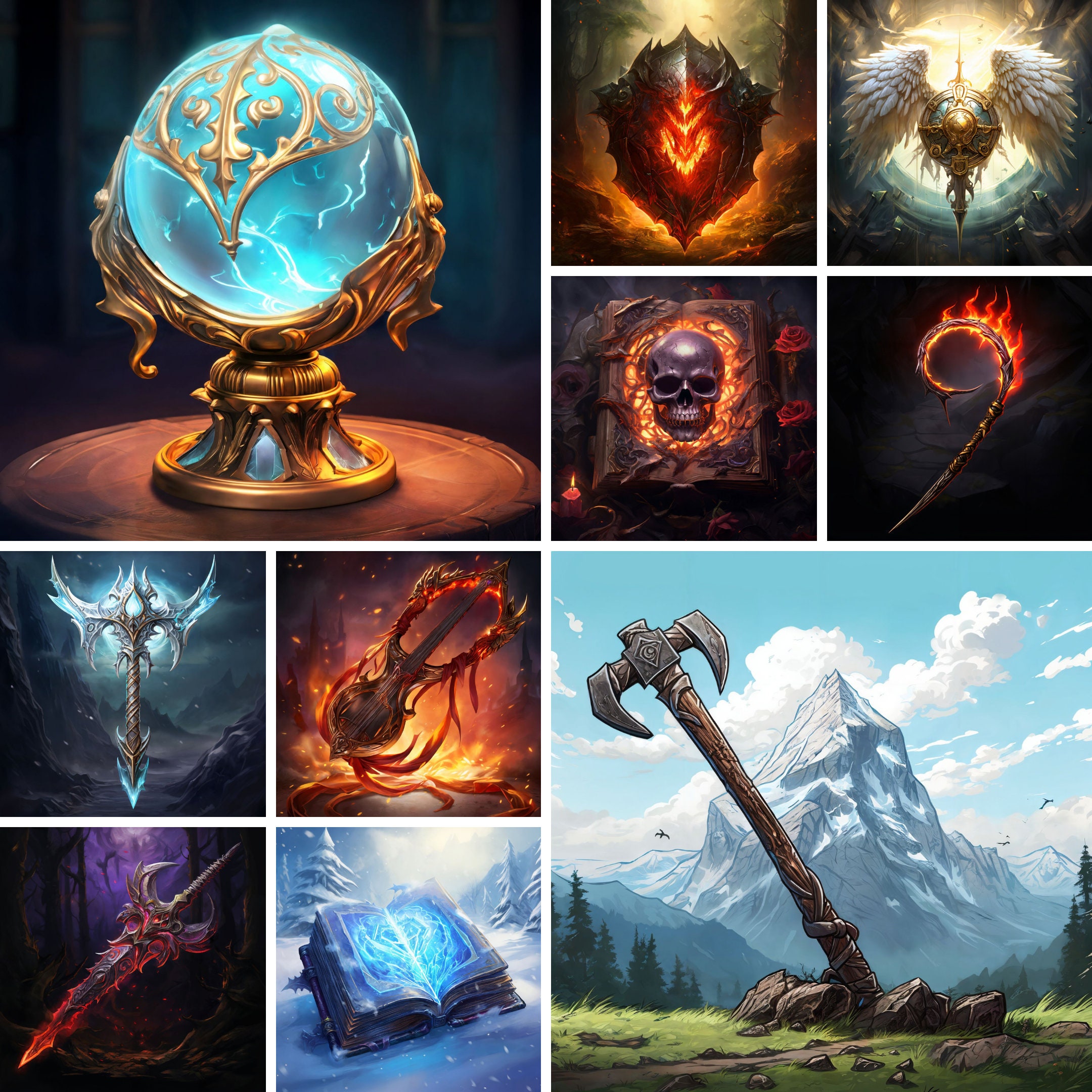 Ultimate Dnd Weapons Artwork Bundle: Boost RPG Experience With 100 ...