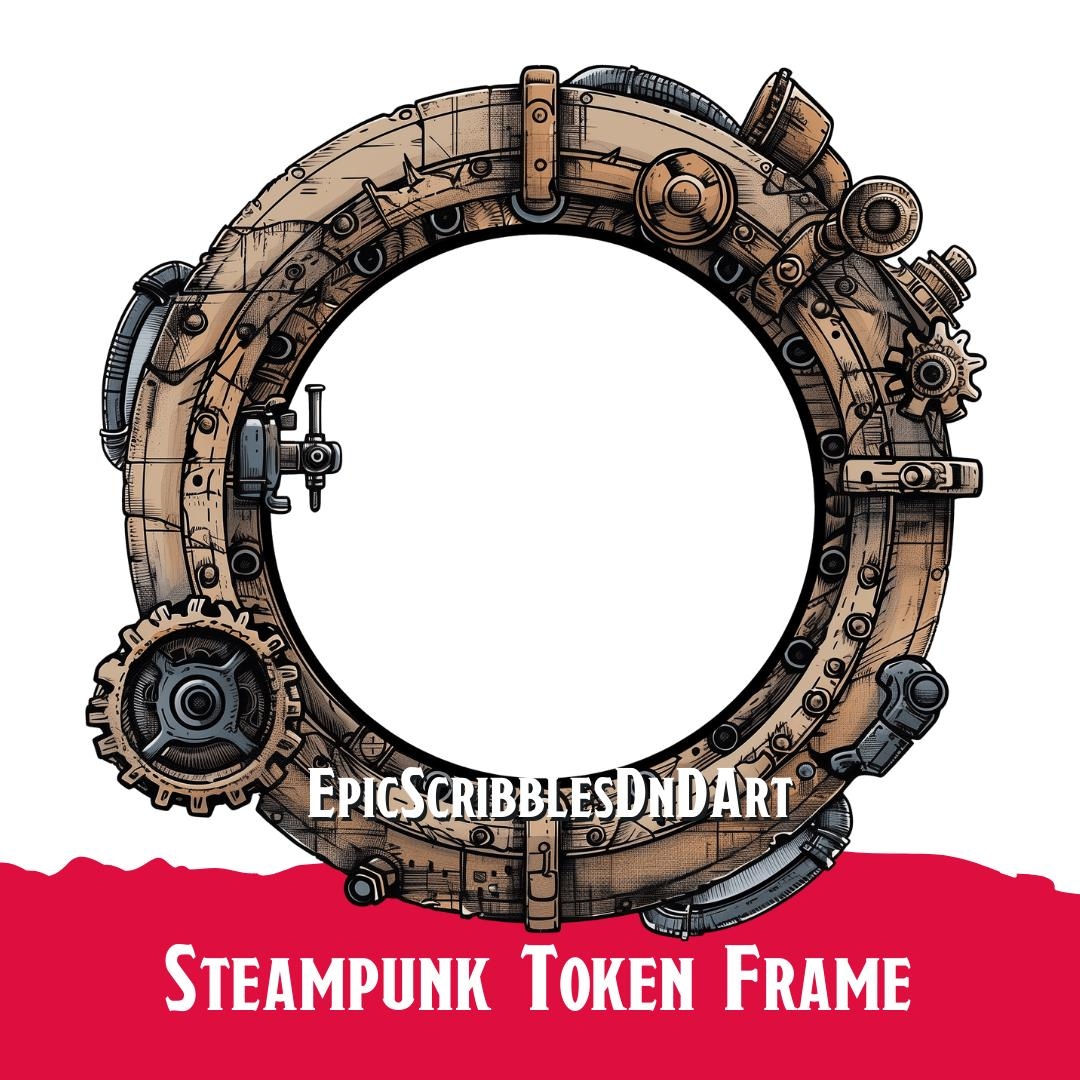Steampunk Token Frame - Digital D&D Border for Dungeons and Dragons ...