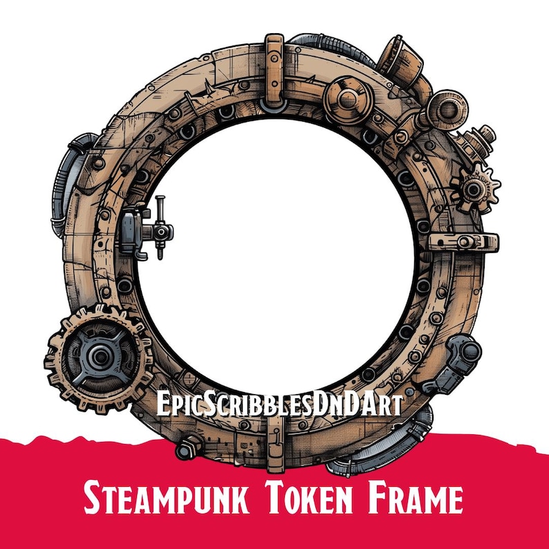 Steampunk Token Frame - Digital D&D Border for Dungeons and Dragons ...
